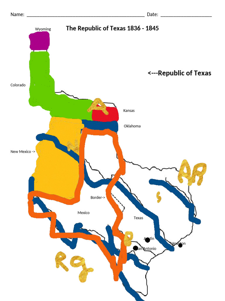 Republic of Texas Map Blank | PDF