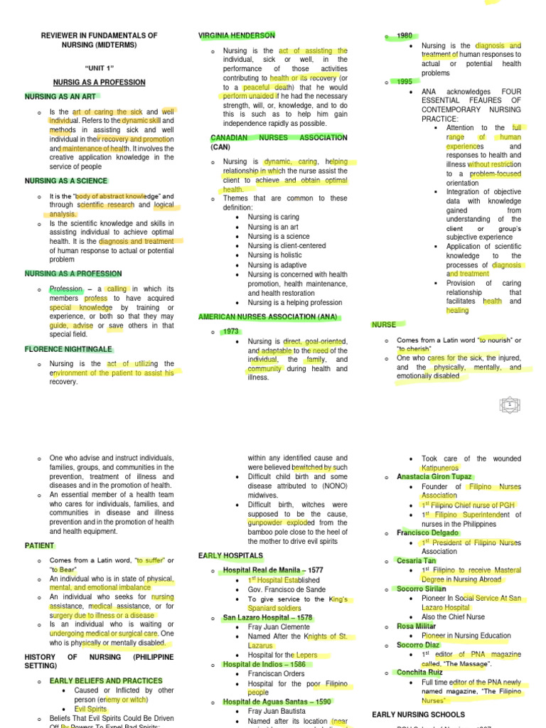 Fundamentals of Nursing Reviewer | PDF | Communication | Pulse