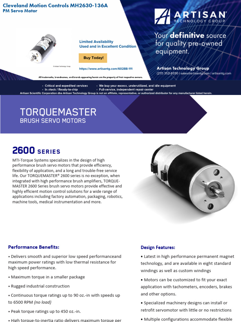 Cleveland Motion Controls 431XN0000000001 Datasheet2 2020111015846 ...