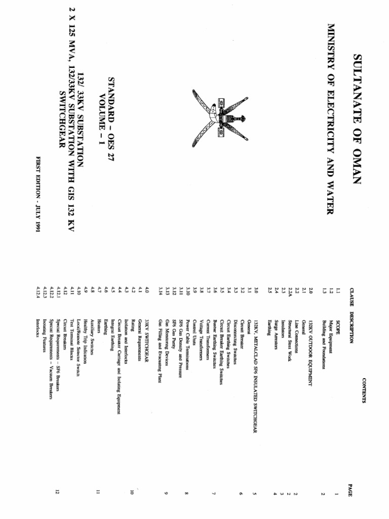 OMAN Specification For SUbstation | PDF