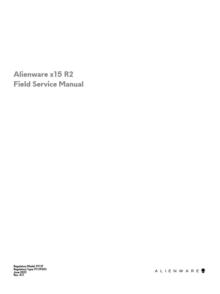 Alienware x15 r2 Field Service Manual en Us | PDF | Bios | Usb