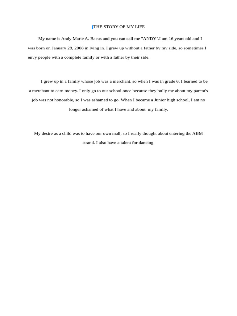 The Story of My Life | PDF