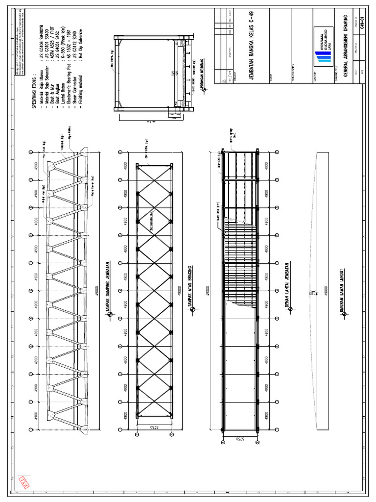 GA Drawing Rangka C-49 | PDF