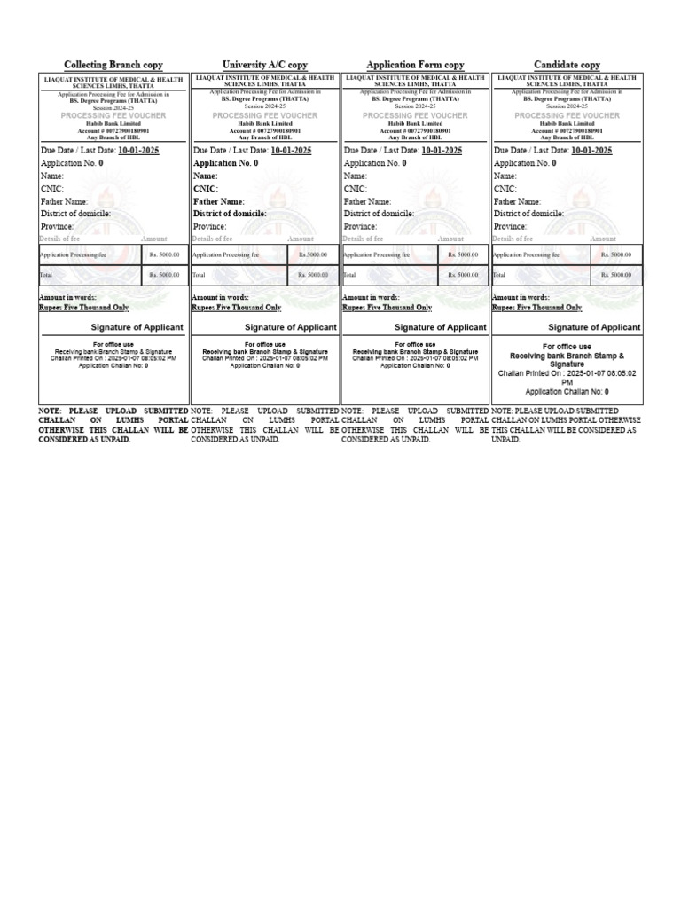 Admission.lumhs.edu.Pk Portal App Imtc Print.php | PDF | Service Industries | Land Transport