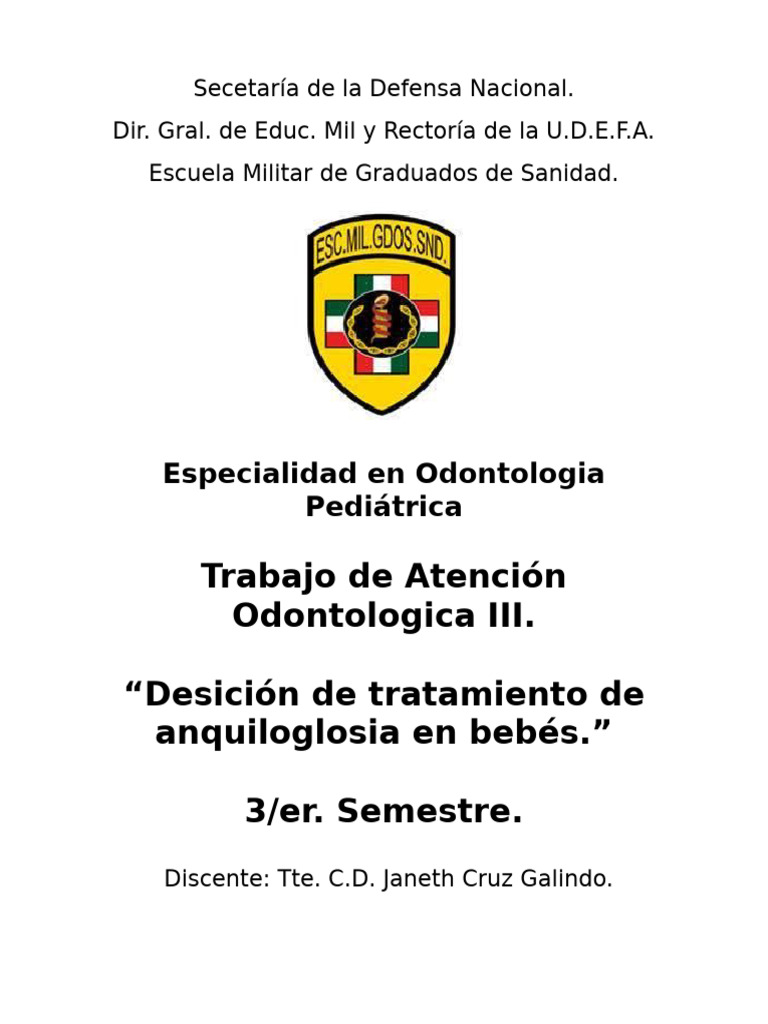 ANQUILOGLOSIA EN BEBES CESEO | PDF | Especialidades Medicas | Medicina ...