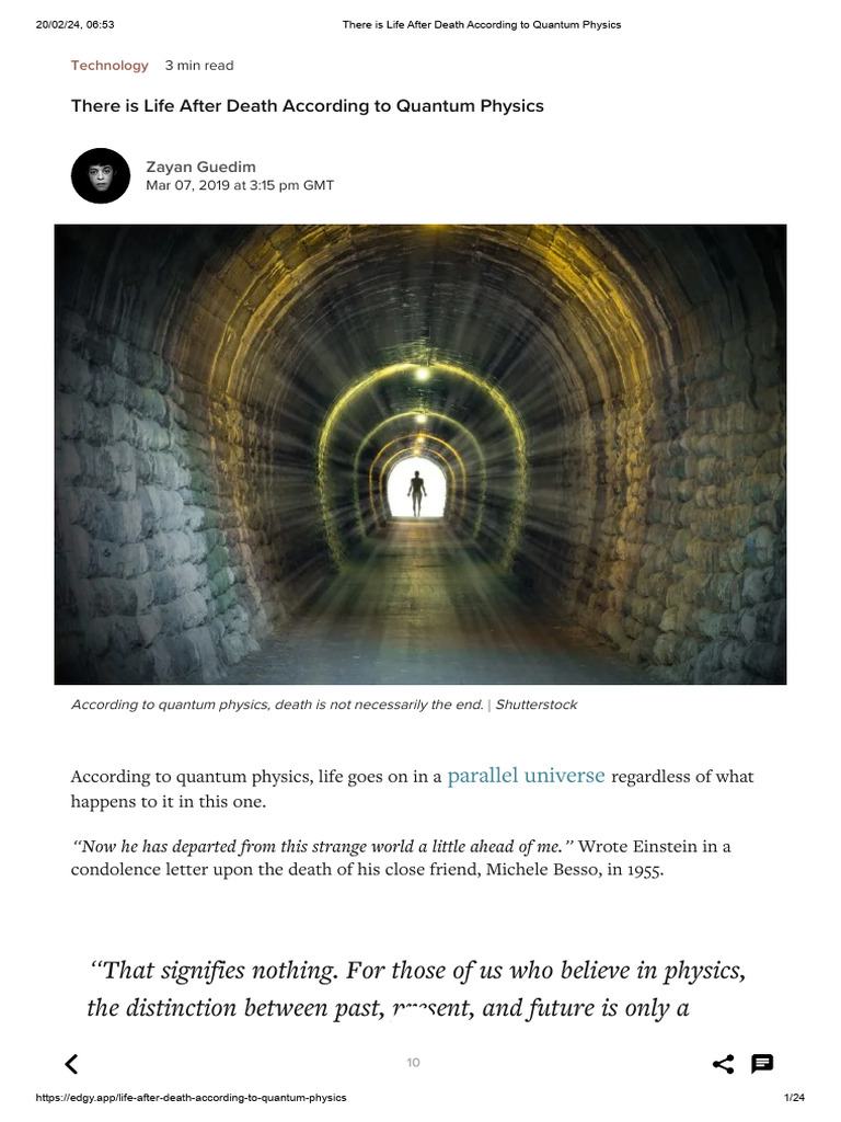 There is Life After Death According to Quantum Physics | PDF | Hadith ...
