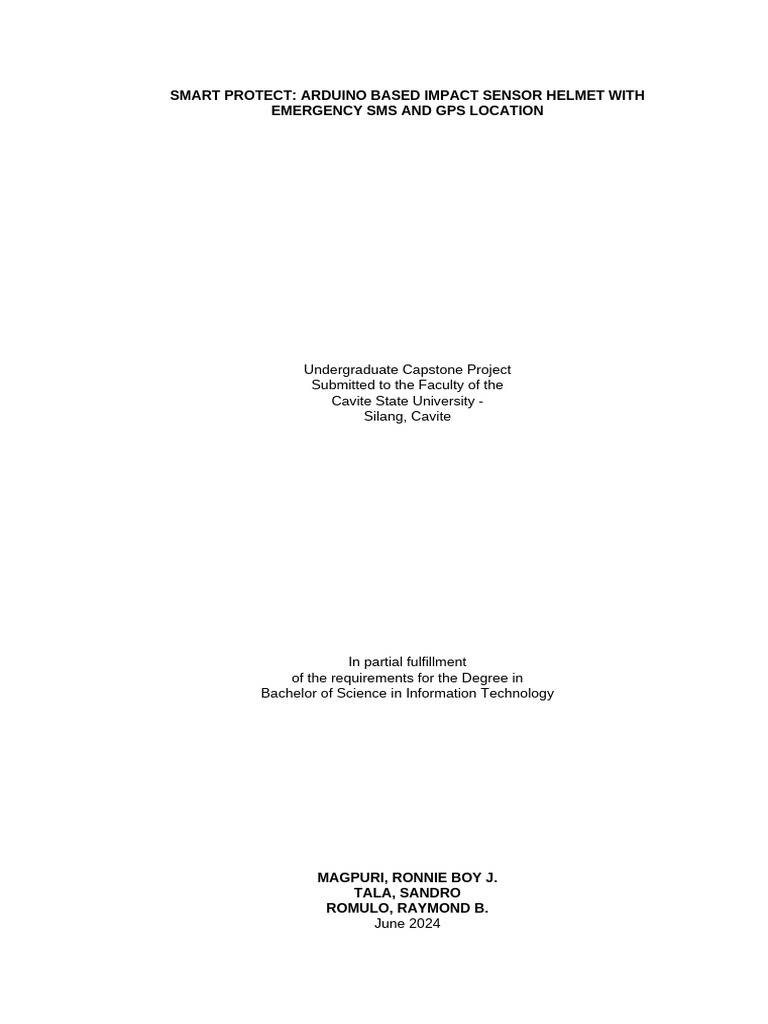 Smart Protect Helmet | PDF | Safety | Arduino