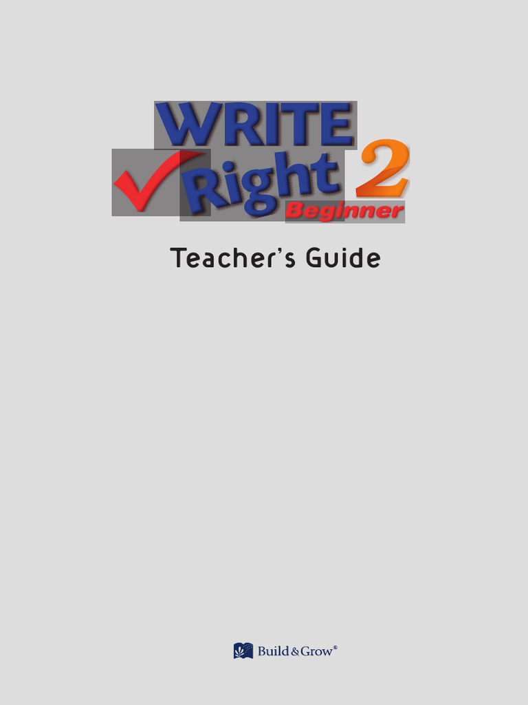 Write Right Beginner 2_Teacher's Guide | PDF | Reading Comprehension | Question