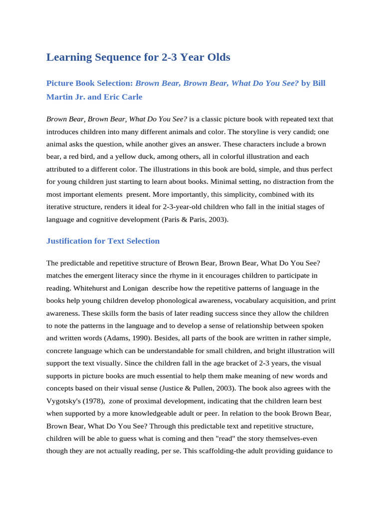 GDECE 103 Language and Literacy in The Early Years - Assessment 3 | PDF ...