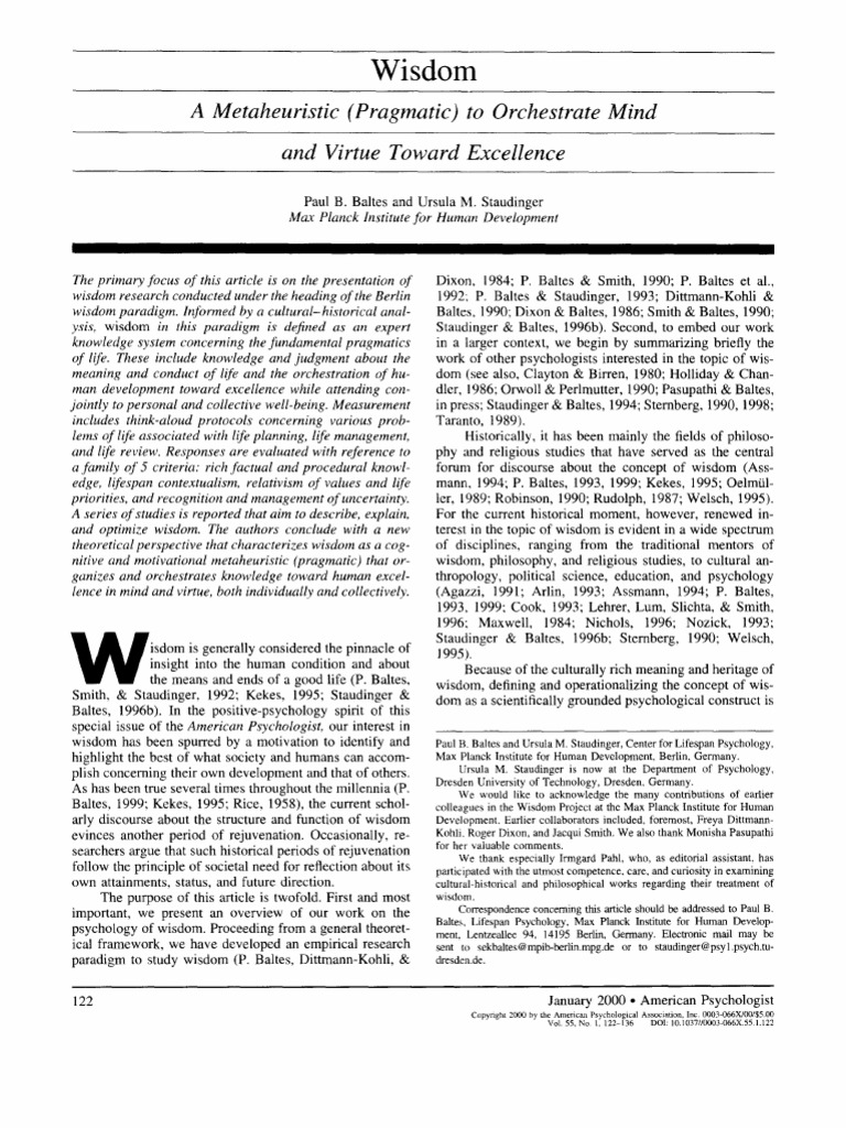 PB Wisdom 2000 | PDF | Wisdom | Knowledge