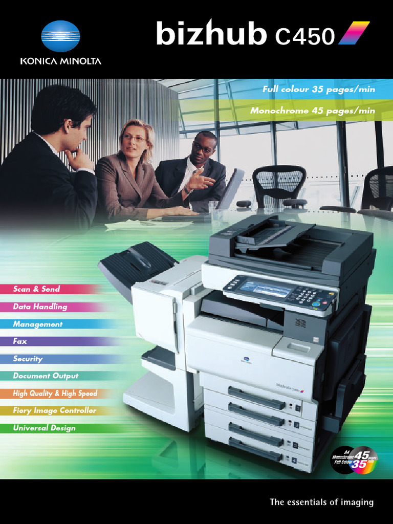 Konica Minolta bizhub C450 Overview | PDF | Fax | Computer File