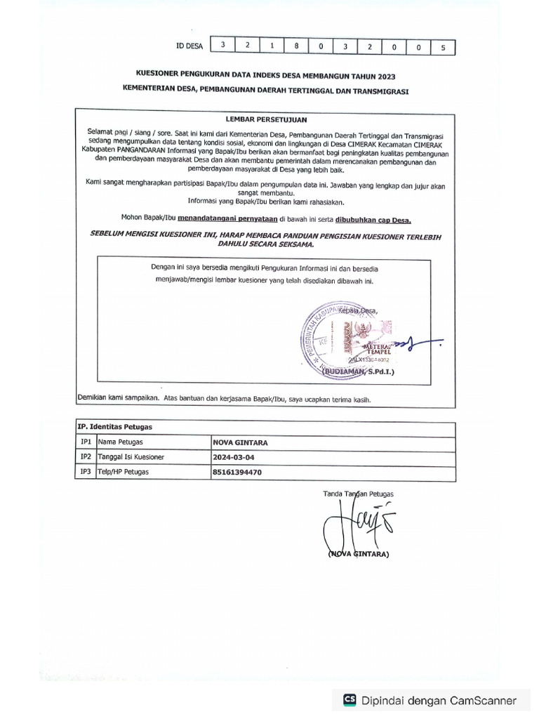 lembar persetujuan idm | PDF