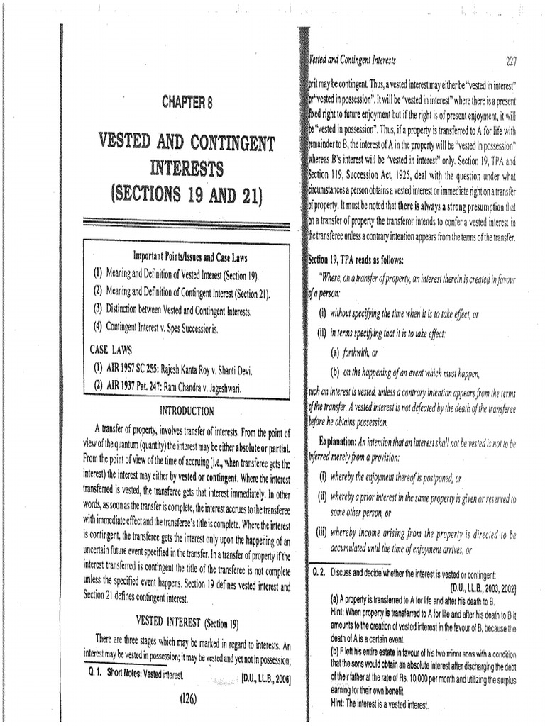 T.p.act of Sec 19&21 Sections Definitions | PDF