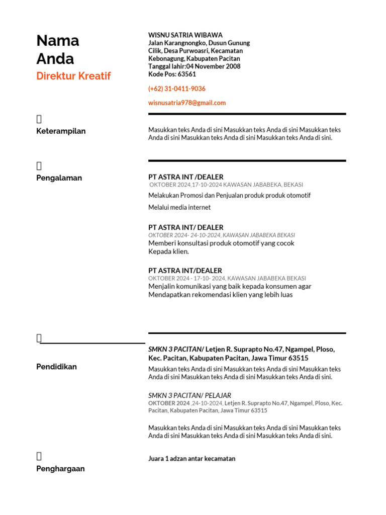 Resume 2 | PDF