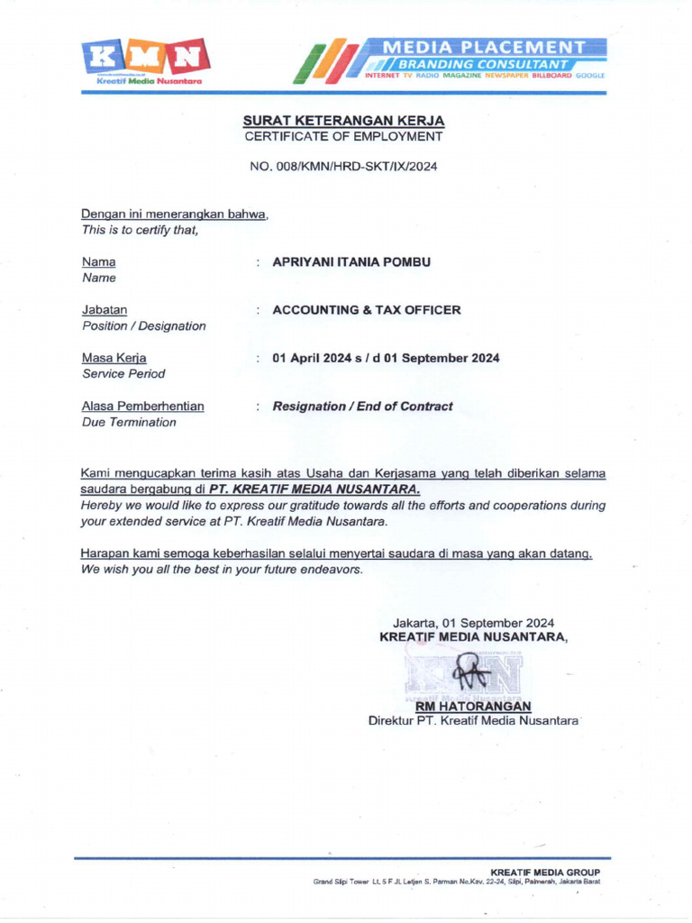 Reference Letter Sample | PDF