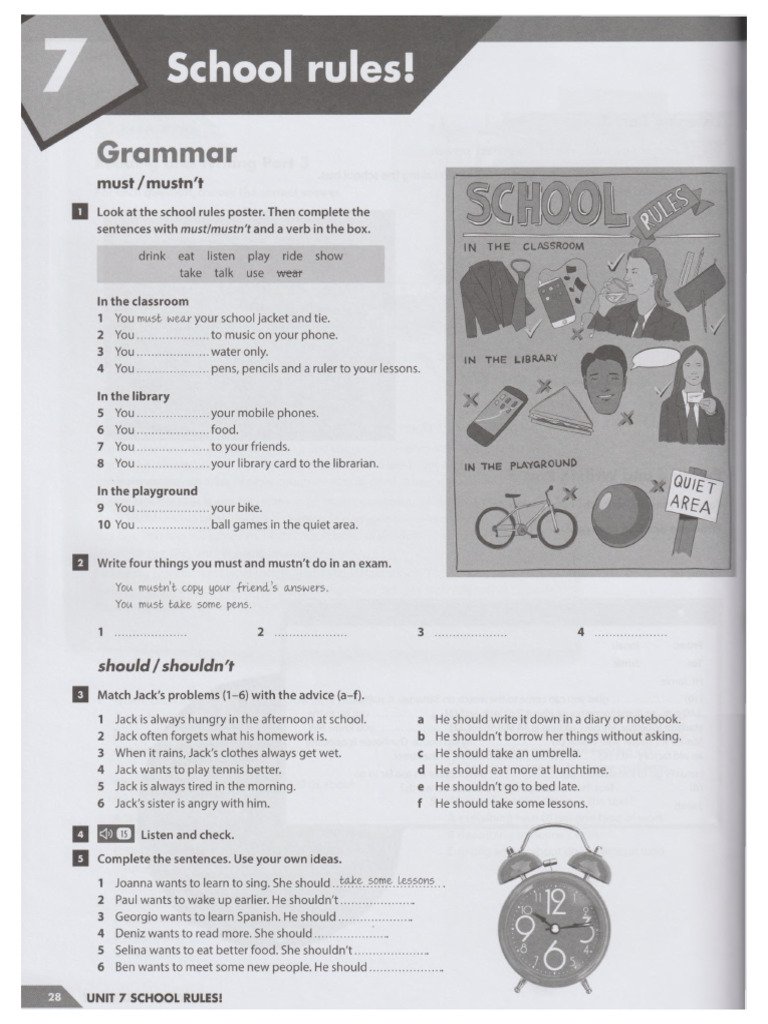 Compact Key for Schools 2nd WB-Unit7!28!31练习册 | PDF