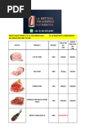 BMT Meat Price List 2025 | PDF | Lamb And Mutton | Sausage