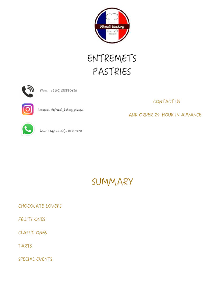 Menu Birthday Cakes and Events Mdp-1 | PDF