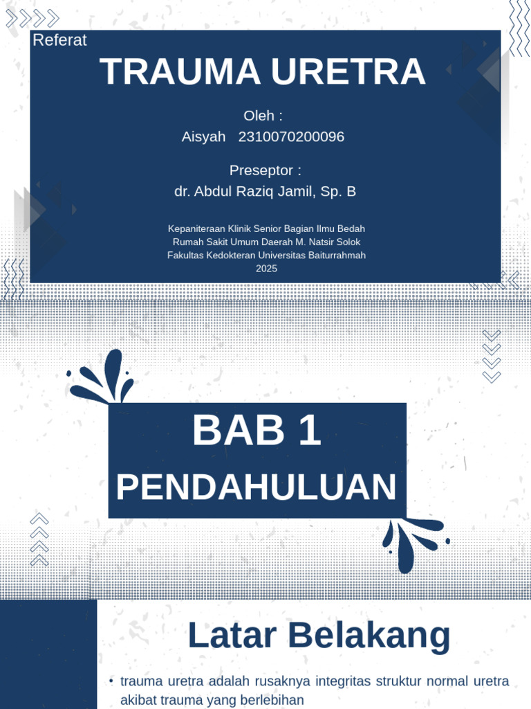 Referat Trauma Uretra New | PDF
