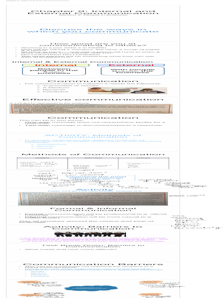 Chapter 9 Internal And External Communication Pdf