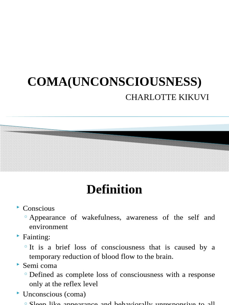 Understanding Coma: Causes and Management | PDF | Coma | Symptoms And Signs