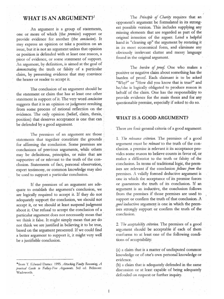 Good Arguments & Fallacies | PDF