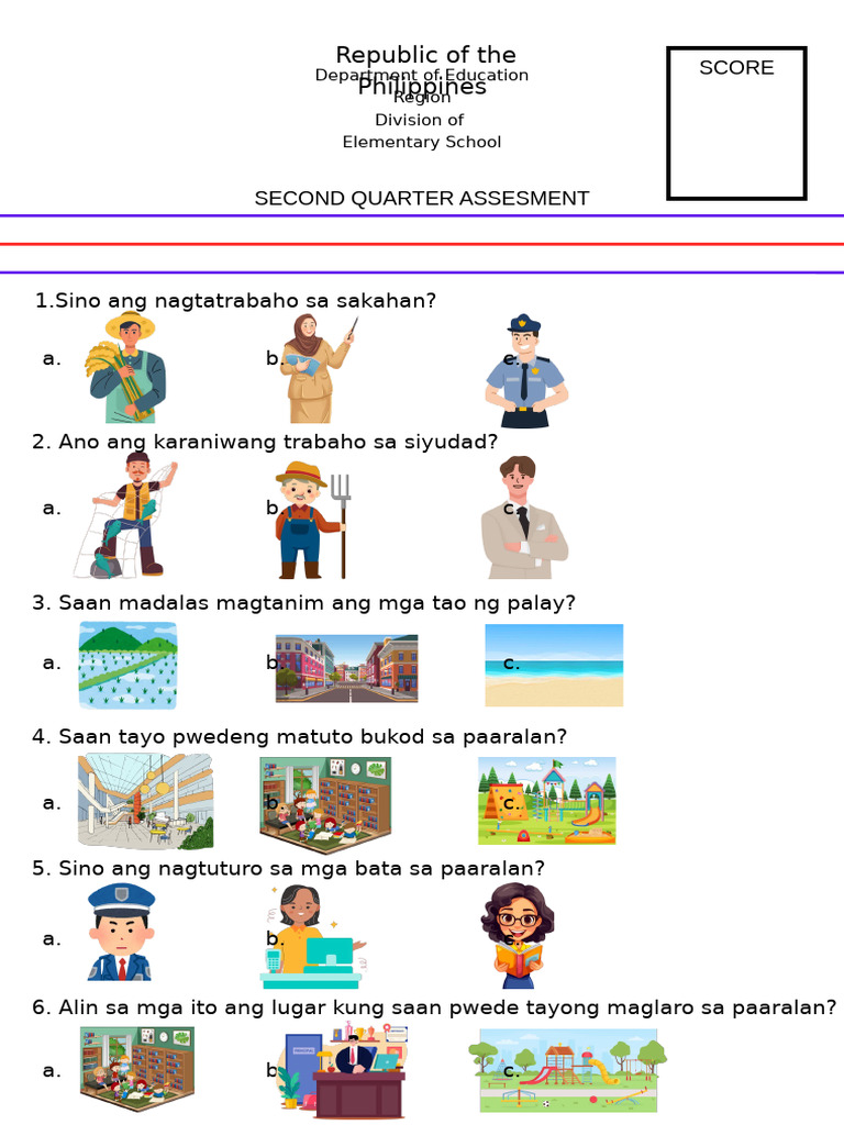 Second Quarter Exam | PDF