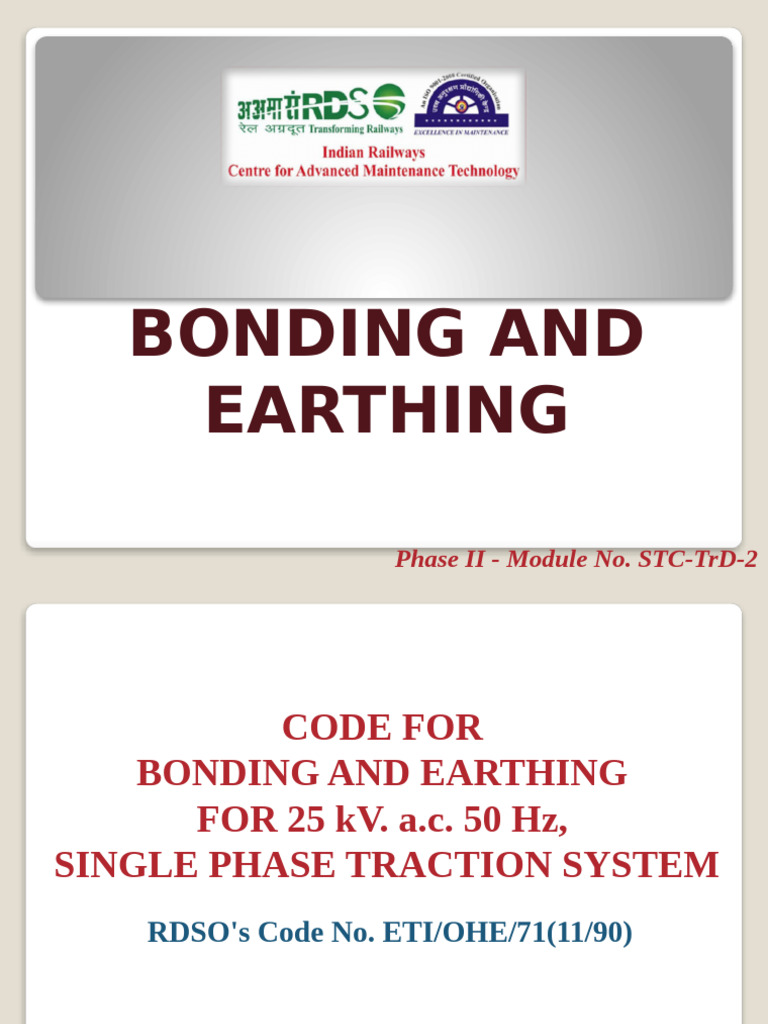 U-Earthing & Bonding | PDF | Rail Transport | Alternating Current