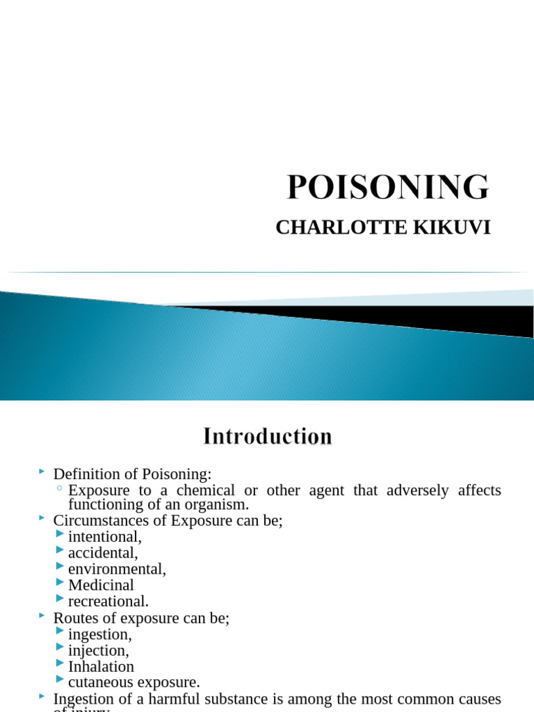 Poisoning in Children | PDF | Drug Overdose | Combustion
