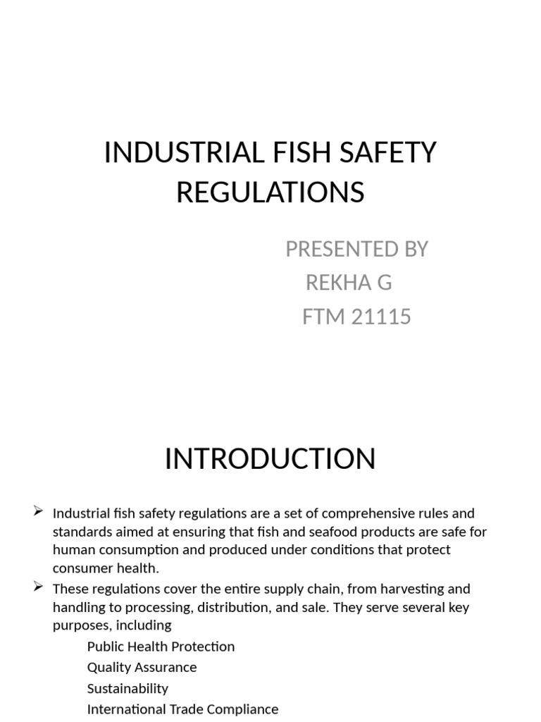 Fish Processing Safety Regulations | PDF | Food Safety | Hazard ...