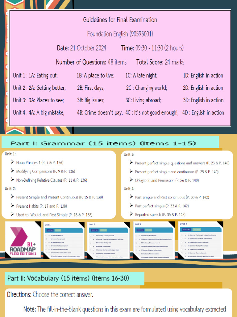 Week 15 Guidelines FPR Final Exam | PDF