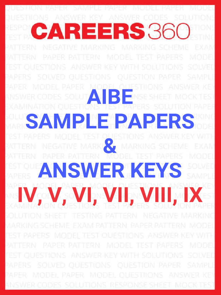 AIBE Sample Papers Answer Keys IV v VI VIi Viii Ix | PDF