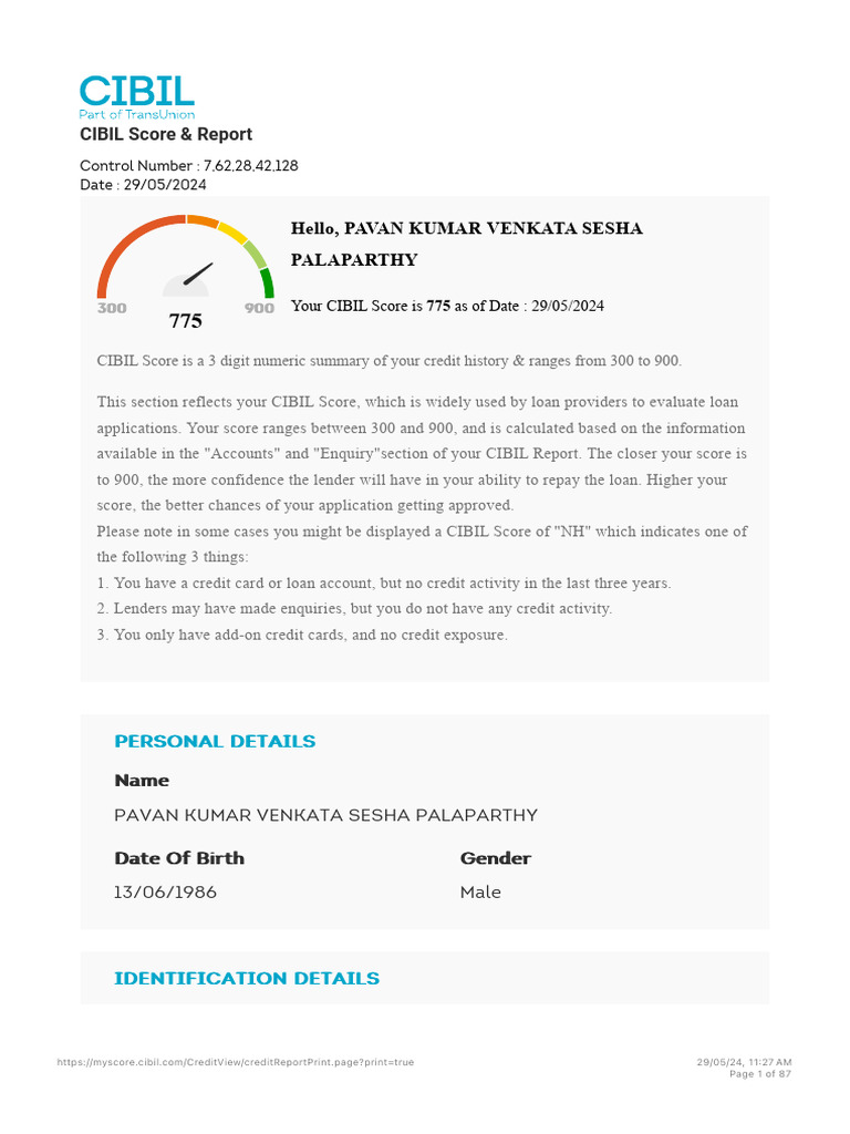 Score Report - Cibil Dashboard | PDF | Finance & Money Management | Credit