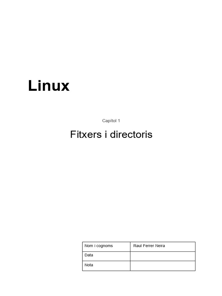 Comandos Básicos Linux | PDF