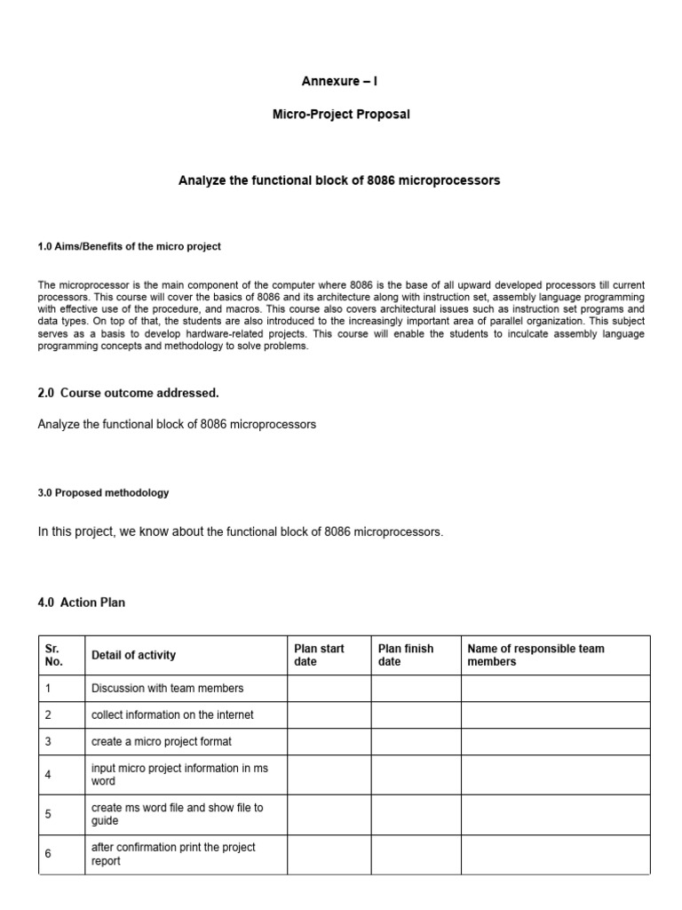 Microprocessors 22415 Diploma Micro Project I Scheme Msbte Msbte Micro Projects Project