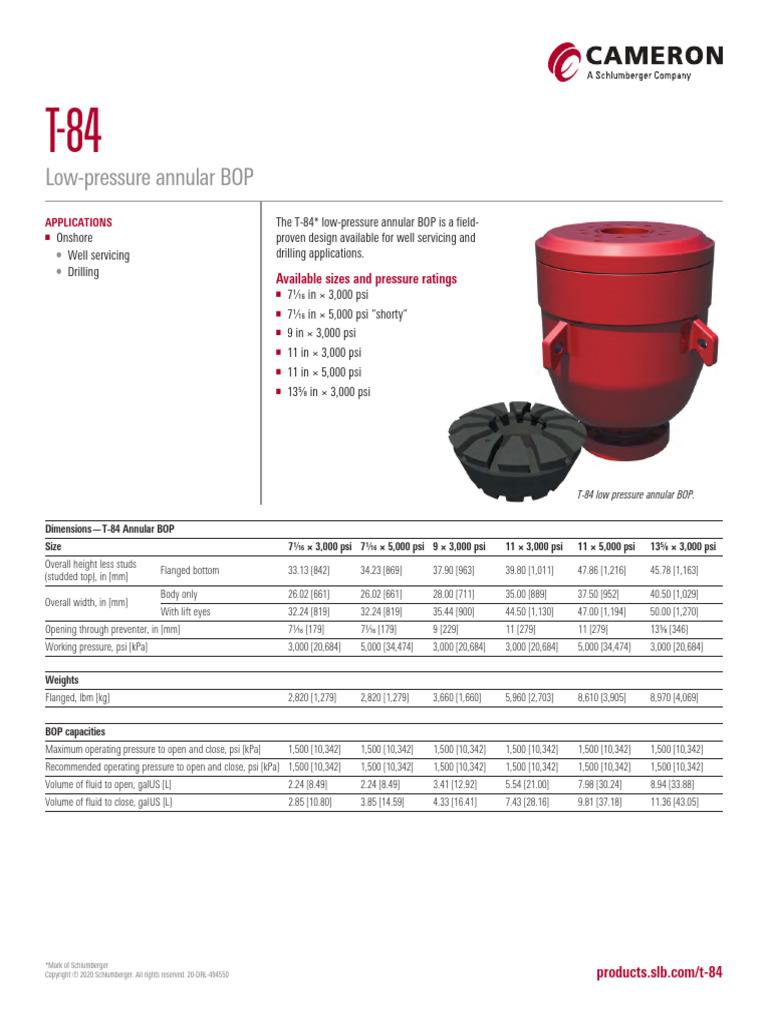 T 84 Annular Bop Ps | PDF