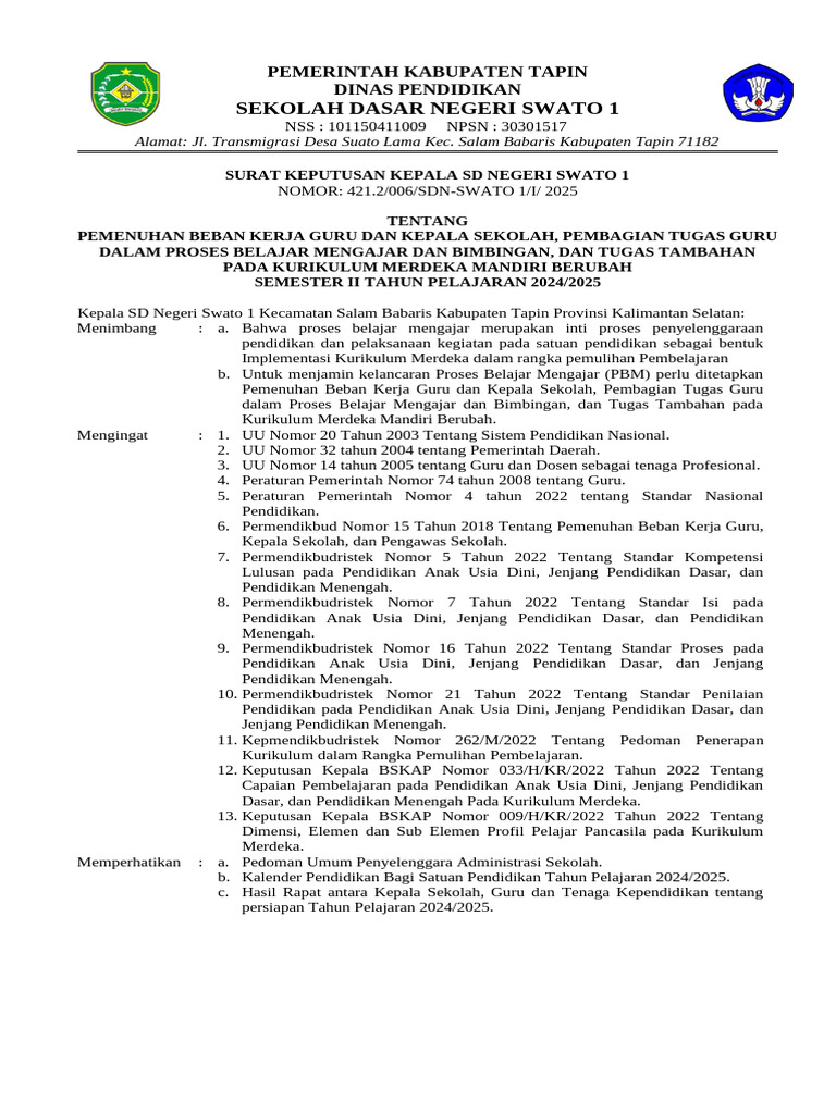 SK PBM KUR.MER.SMTR 2 2024-2025 SWATO 1 FIX | PDF