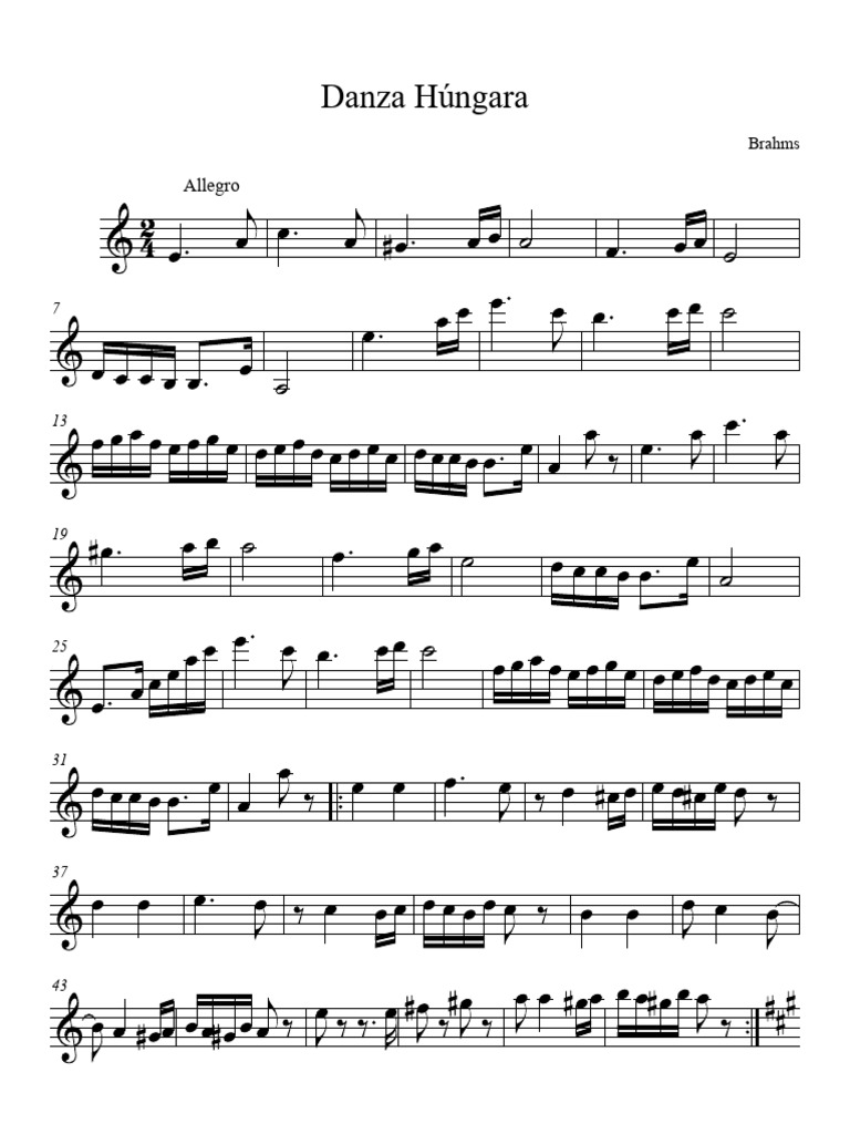 Danza Húngara VLN 1.musx | PDF