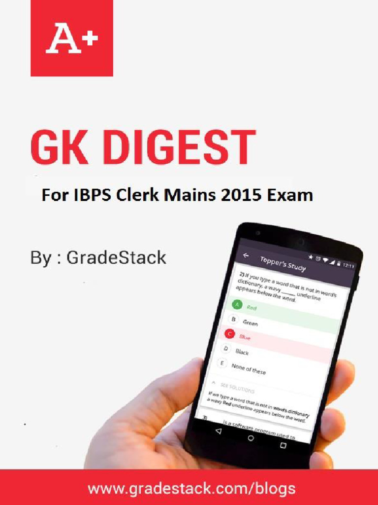 GK Digest IBPS Clerk Mains 2015 Exam Gradestack | PDF | Special Drawing Rights | Renminbi
