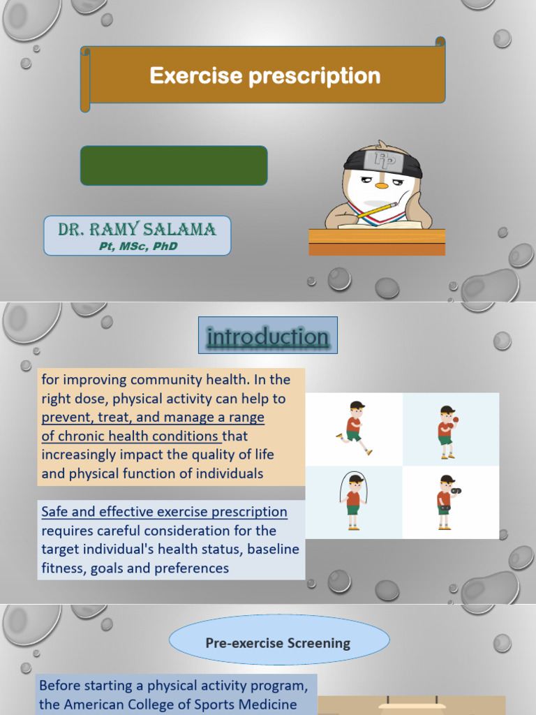 Exercise Prescription Part 1 | PDF | Strength Training | Aerobic Exercise