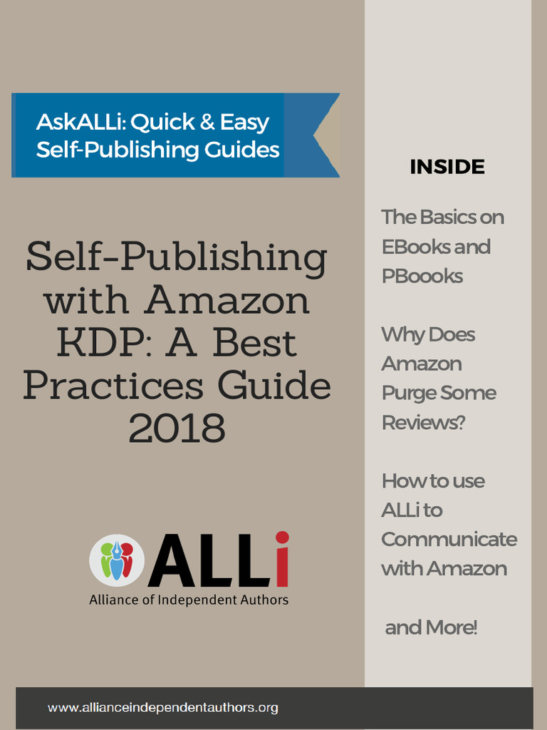 Self Publishing With Amazon KDP Final | PDF | Self Publishing | Amazon Kindle