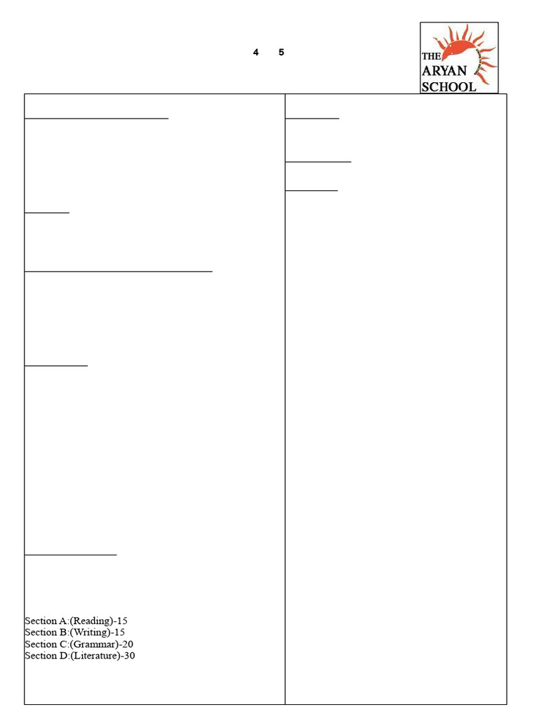 Class 8 Final Syllabus (24-25) | PDF | Sentence (Linguistics) | Language Mechanics