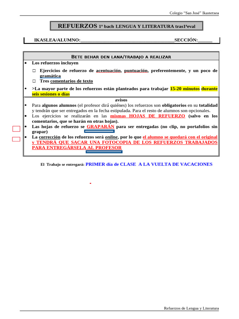 Refuerzos 1 Eval | PDF | Conjugación gramatical | Idioma en Inglés