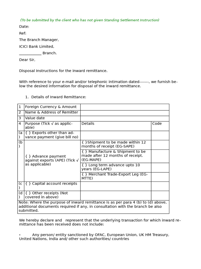 DI - P0103 - New Process - ACU - OFAC | PDF | Banks | Receipt