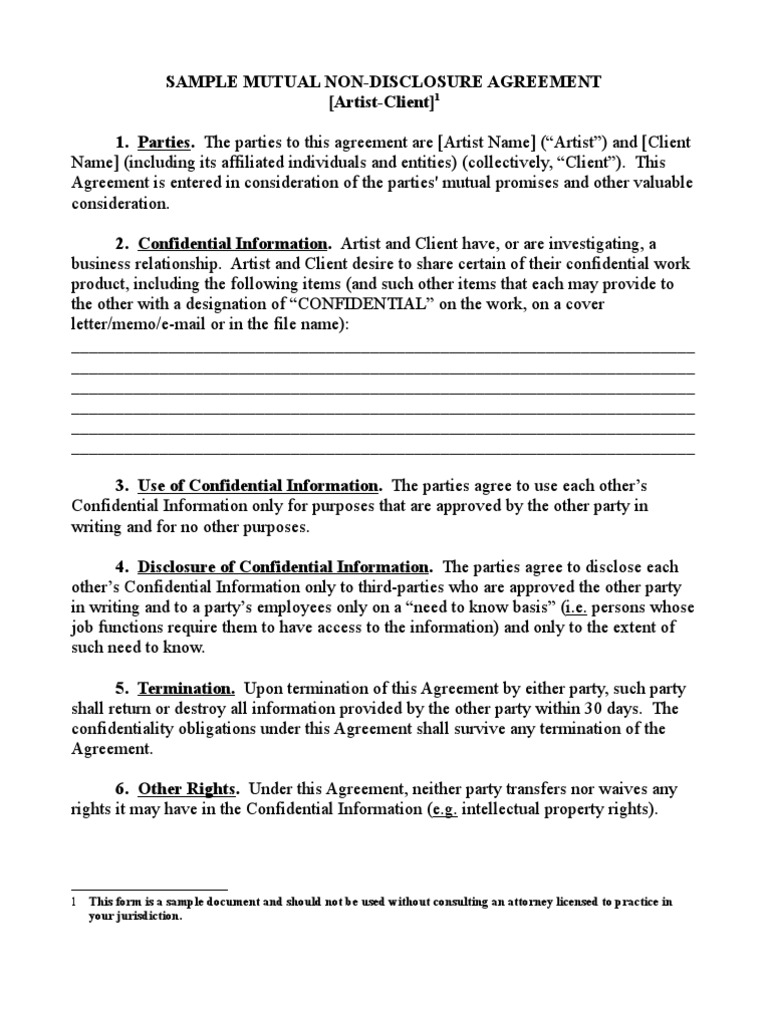 MNDA | PDF | Business | Law
