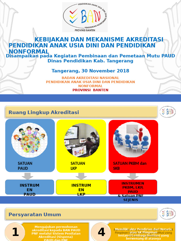 Mekanisme Akreditasi PAUD dan PNF Banten | PDF