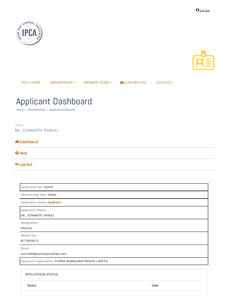 IPCA- Online Application Form (1) | PDF | Pest (Organism)