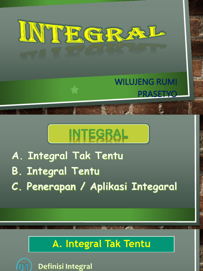 A.B. Integral Tak Tentu & Integral Tentu | PDF