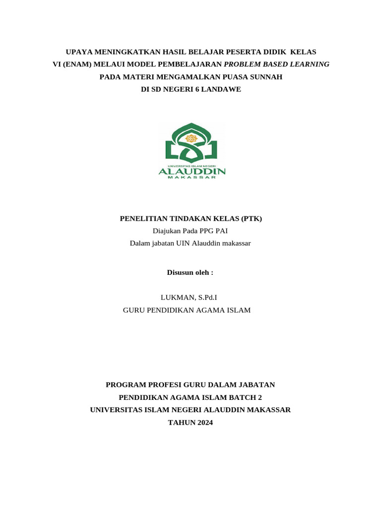 PPL - SIKLUS I PTK FIX | PDF