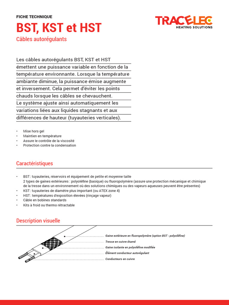 Tracelec BST KST HST FR | PDF | Quantité | Câble coaxial
